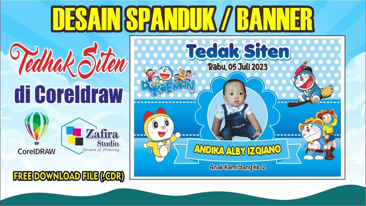 FREE DOWNLOAD !!! DESAIN BANNER TEDHAK SITEN ( FILE.CDR) - YouTube