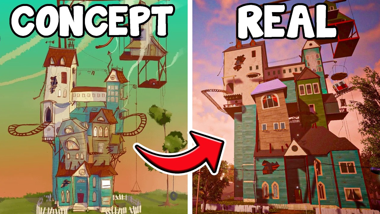 Hello Neighbor - Alpha 3 CONCEPT ART HOUSE (FULL WALKTHROUGH) - YouTube
