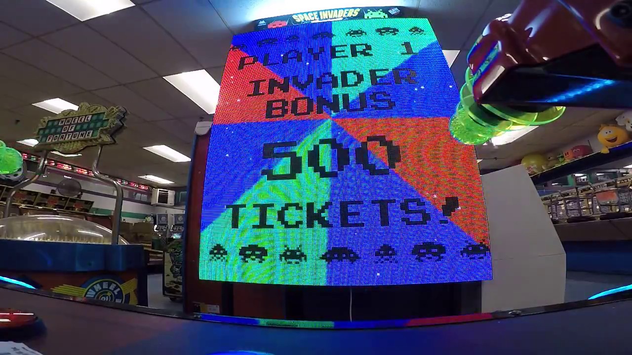 Space Invaders Frenzy Arcade Game JACKPOT WIN #5 at Salisbury Beach ...