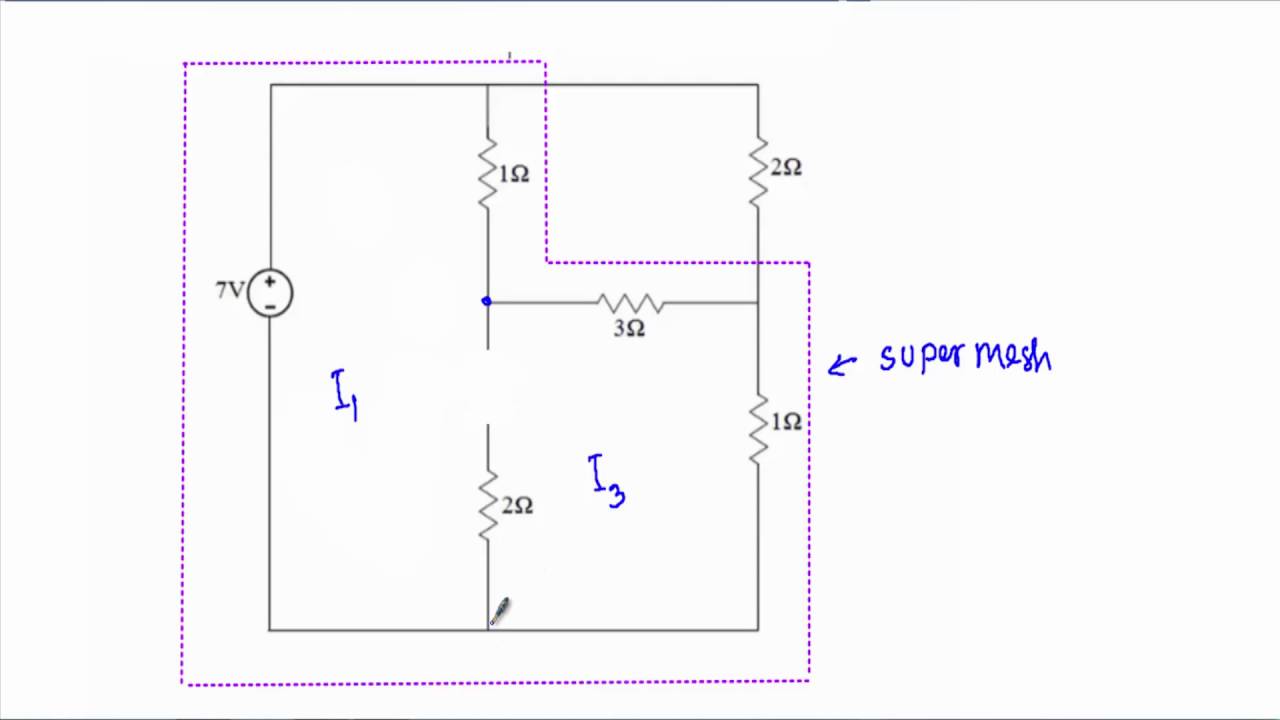 Supermesh Analysis : Example 3 - YouTube