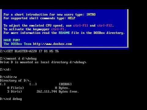 Creating and save text file in assembly language with DOSBox - YouTube