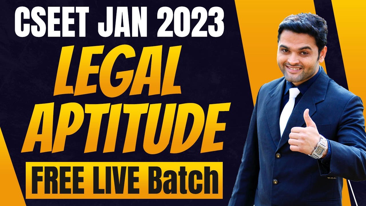 FREE CSEET Legal Aptitude LIVE Batch 2023 | CSEET Legal Aptitude Online ...