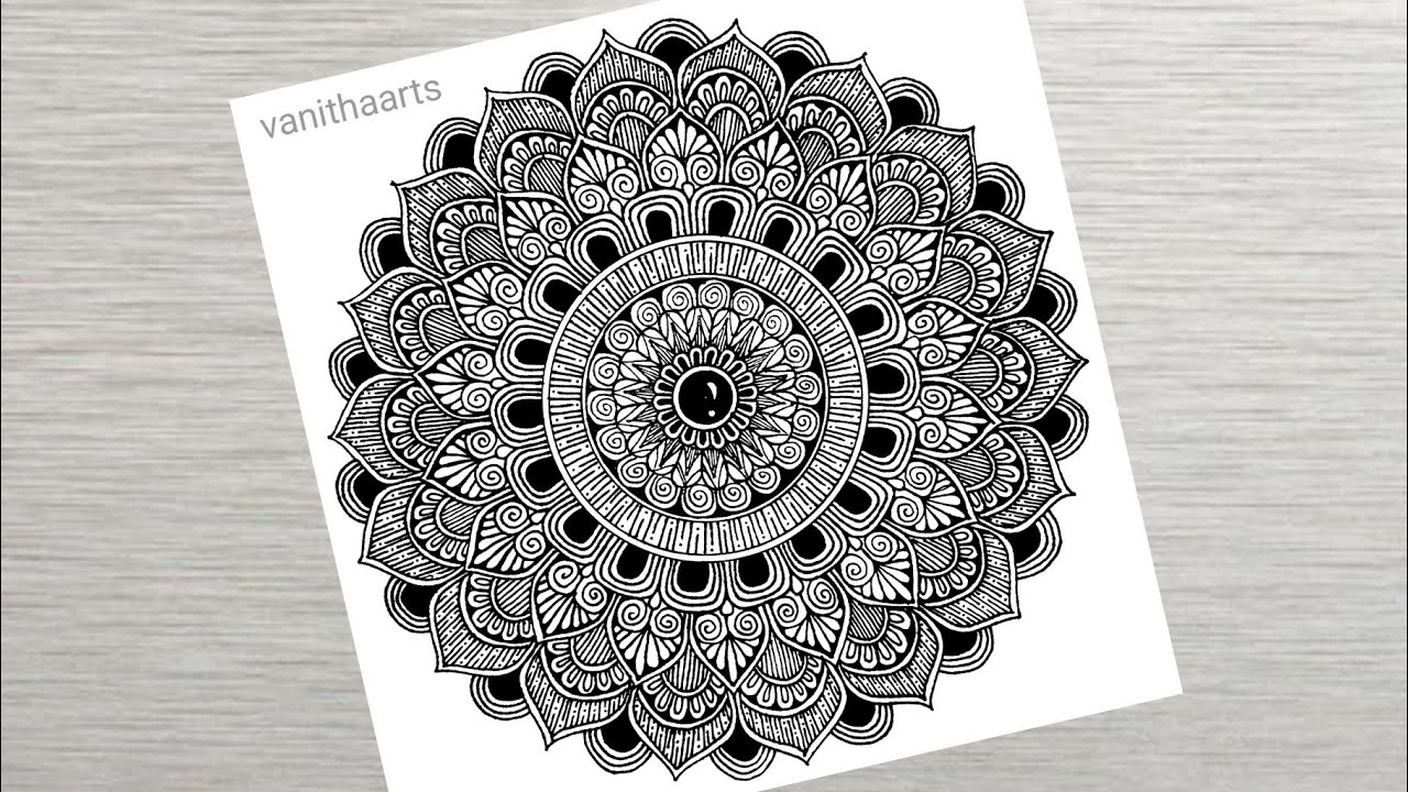 How to draw a Mandala Art for Beginners Step-by-Step Tutorial | Easy ...