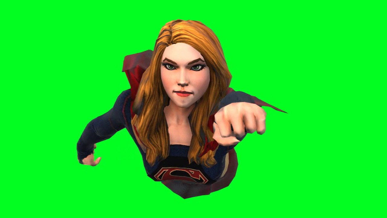 supergirl 2 fly animated front chroma - YouTube