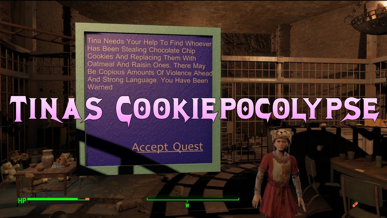 Fallout 4 Tinas Cookiepocolypse quest mod - all the COOKIES - YouTube