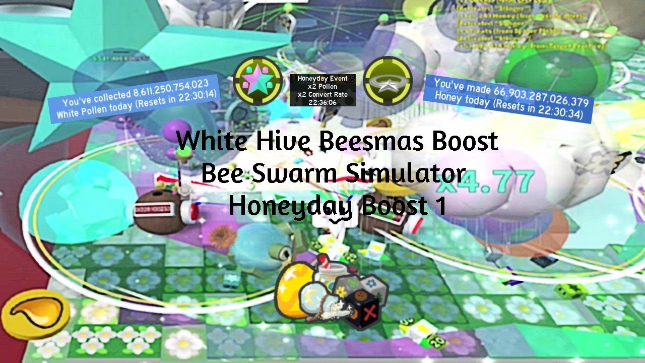 Bee Swarm Simulator White Hive Honeyday Boost 1 - YouTube