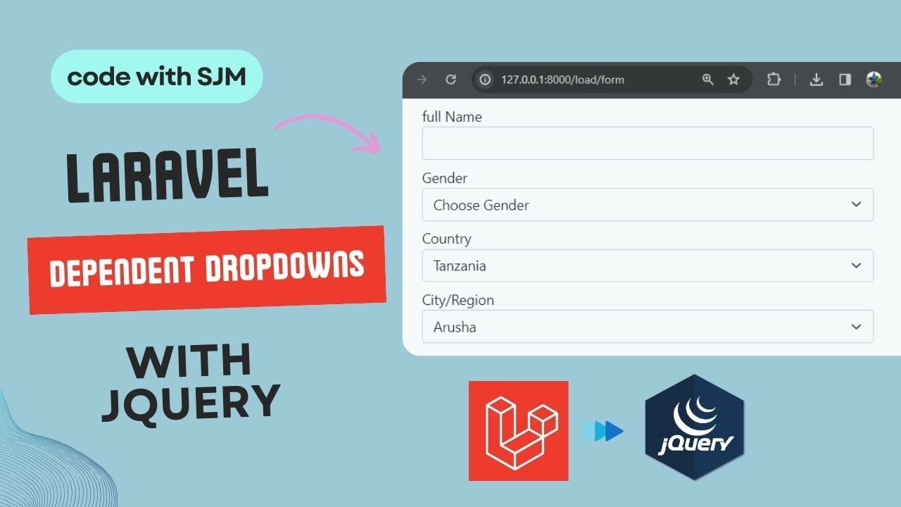 Mastering Laravel | Dynamic dependent Dropdowns with jQuery | A Step-by-Step Tutorial - YouTube