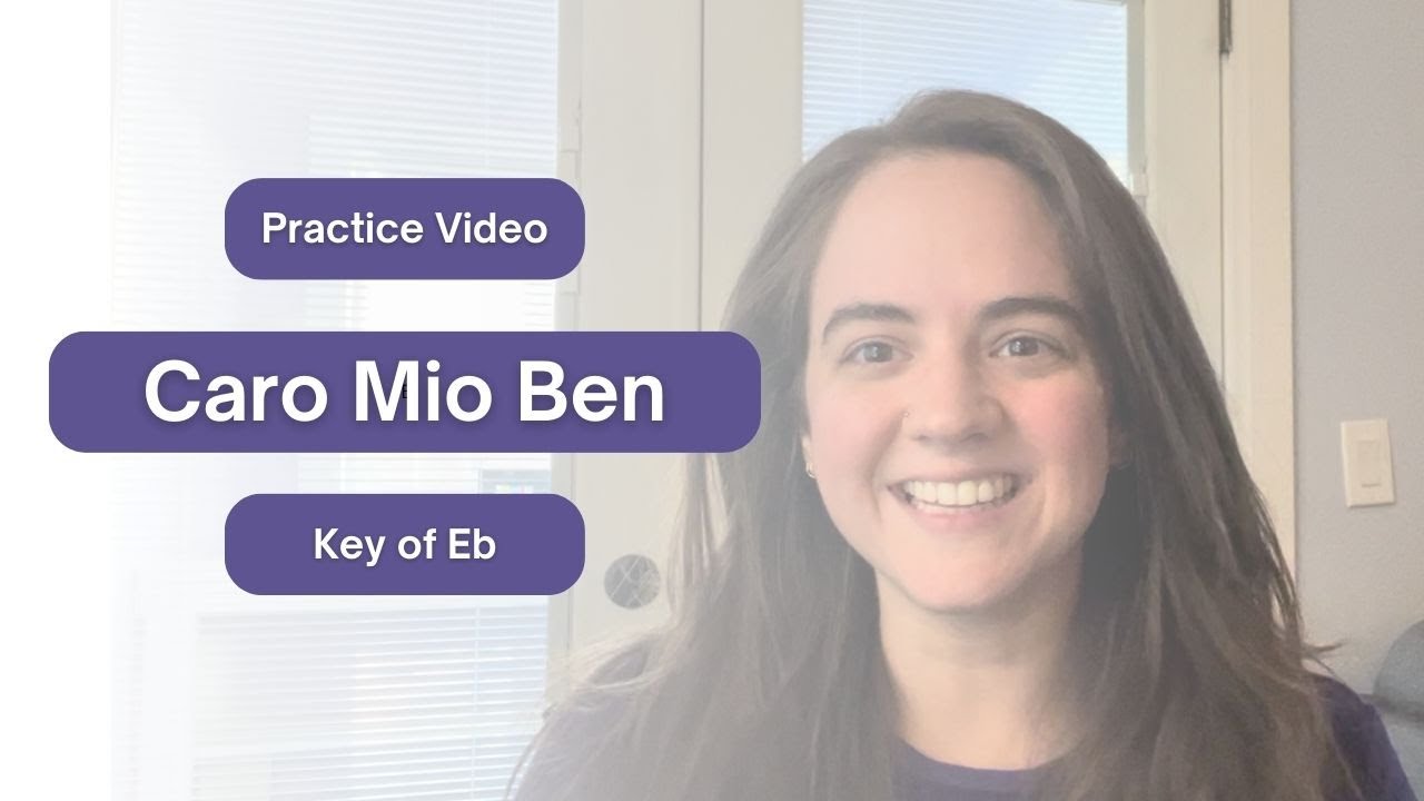 Practice video Caro Mio Ben key of Eb - YouTube