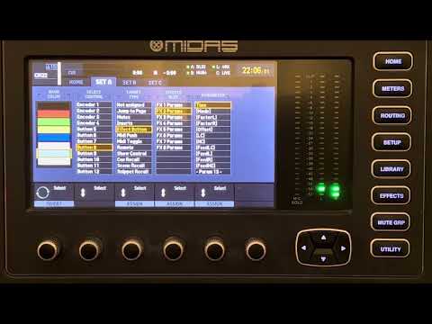 Midas M32 delay time control assigned to tap button. 딜레이 타임 조정 탭 버튼에 지정하기 - YouTube