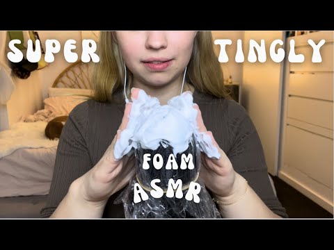 ASMR Shaving Cream on the Mic (super tingly fluffy and crinkly😴💆‍♂️ ...