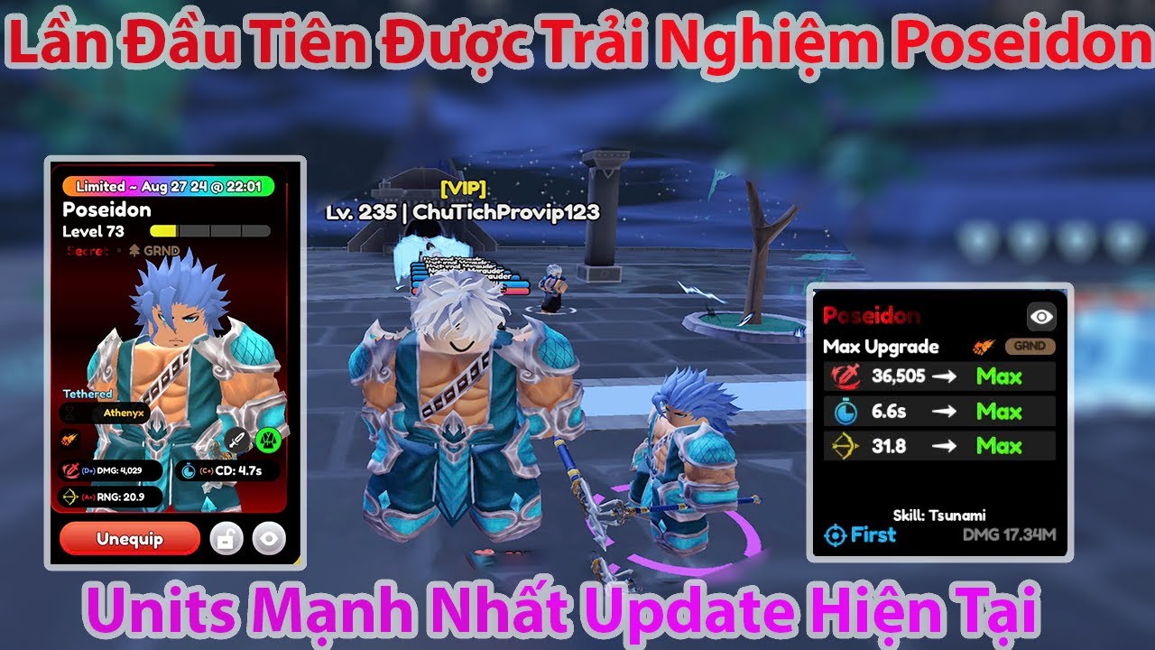Roblox - Lần Đầu Tiên Được Trải Nghiệm Poseidon Units Mạnh Nhất Update ...