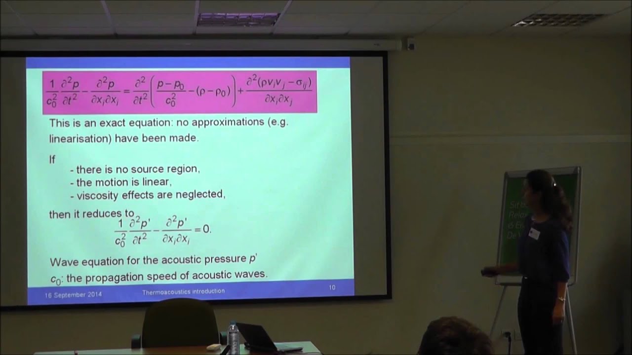 Prof Maria Heckl Introduction to thermoacoustic theory 160914 morning ...