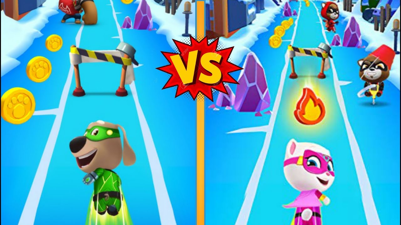 Talking Tom racing games challenge the race and collect gold with ...