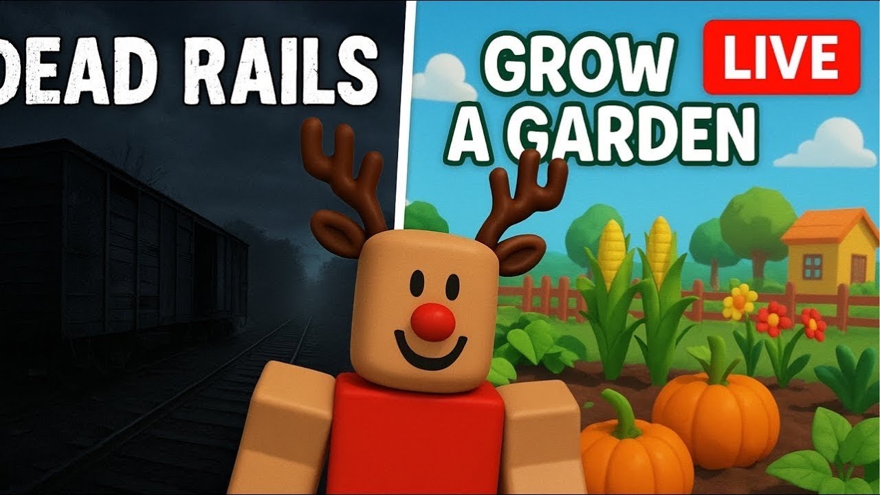 LIVE GROW A GARDEN + DEAD RAILS|| ROBLOX LIVE - YouTube