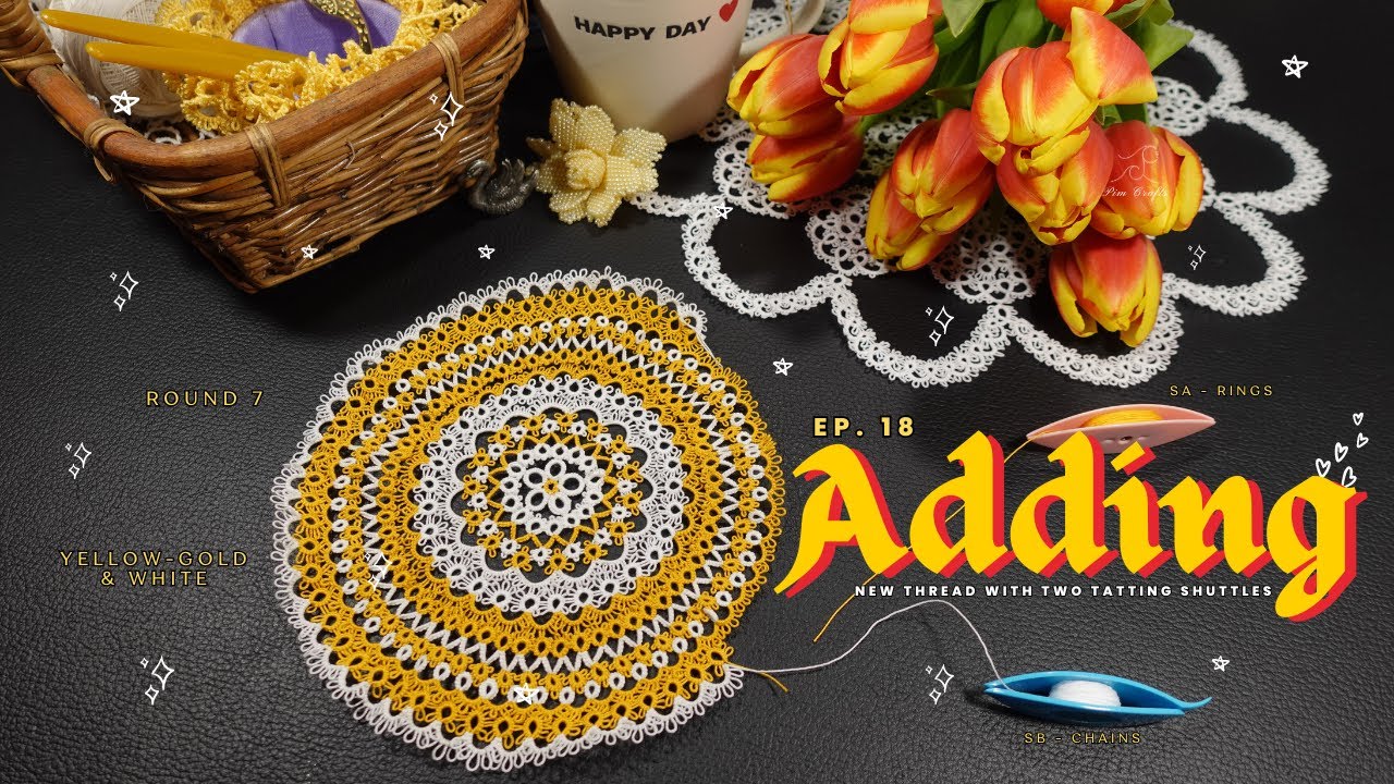 Ep 18 Adding New thread with two tatting shuttles - YouTube