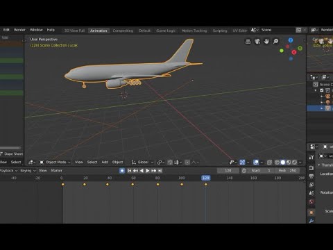 Flight Simulation In Blender - Flight Take off Animation - YouTube