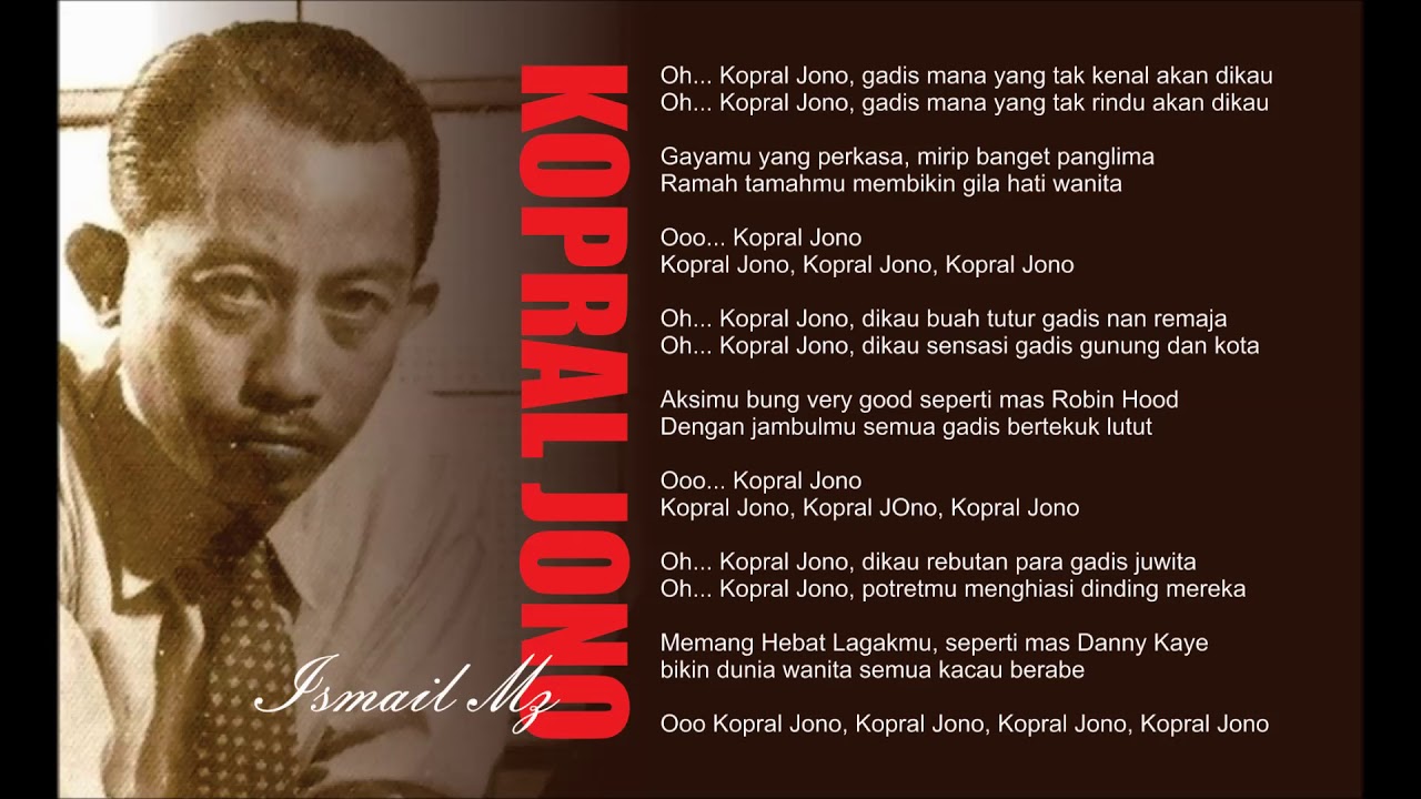 Kopral Jono - Ismail Marzuki - YouTube