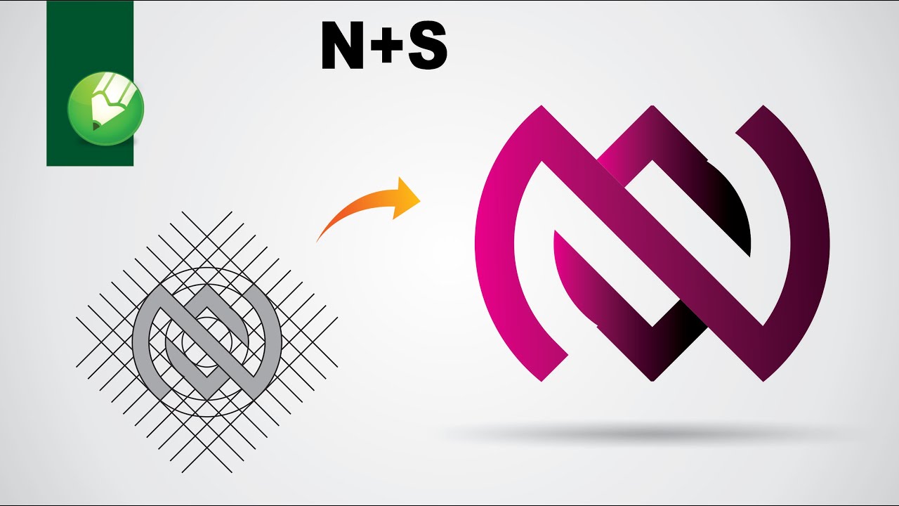 N+S Logo Design in CorelDRAW | Easy & Best Method for Beginners | Learn ...