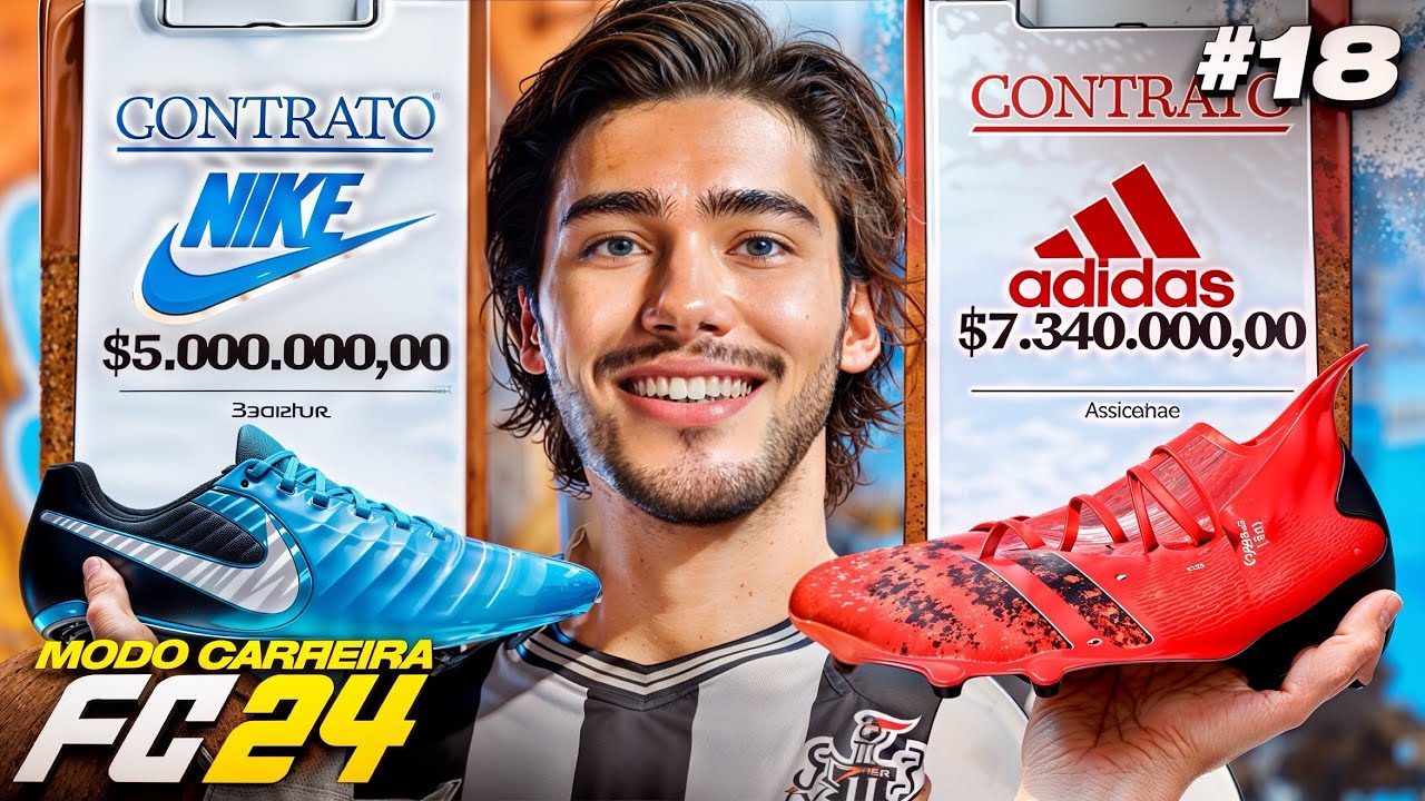 Nike ou Adidas... GRANDE decisão! - MODO CARREIRA JOGADOR FC 24 - Parte ...