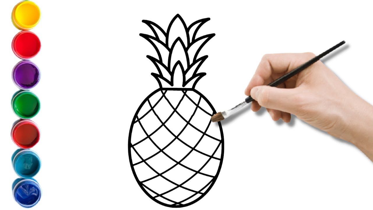 COMO DESENHAR UM ABACAXI FÁCIL - HOW TO DRAW AN EASY PINEAPPLE - YouTube