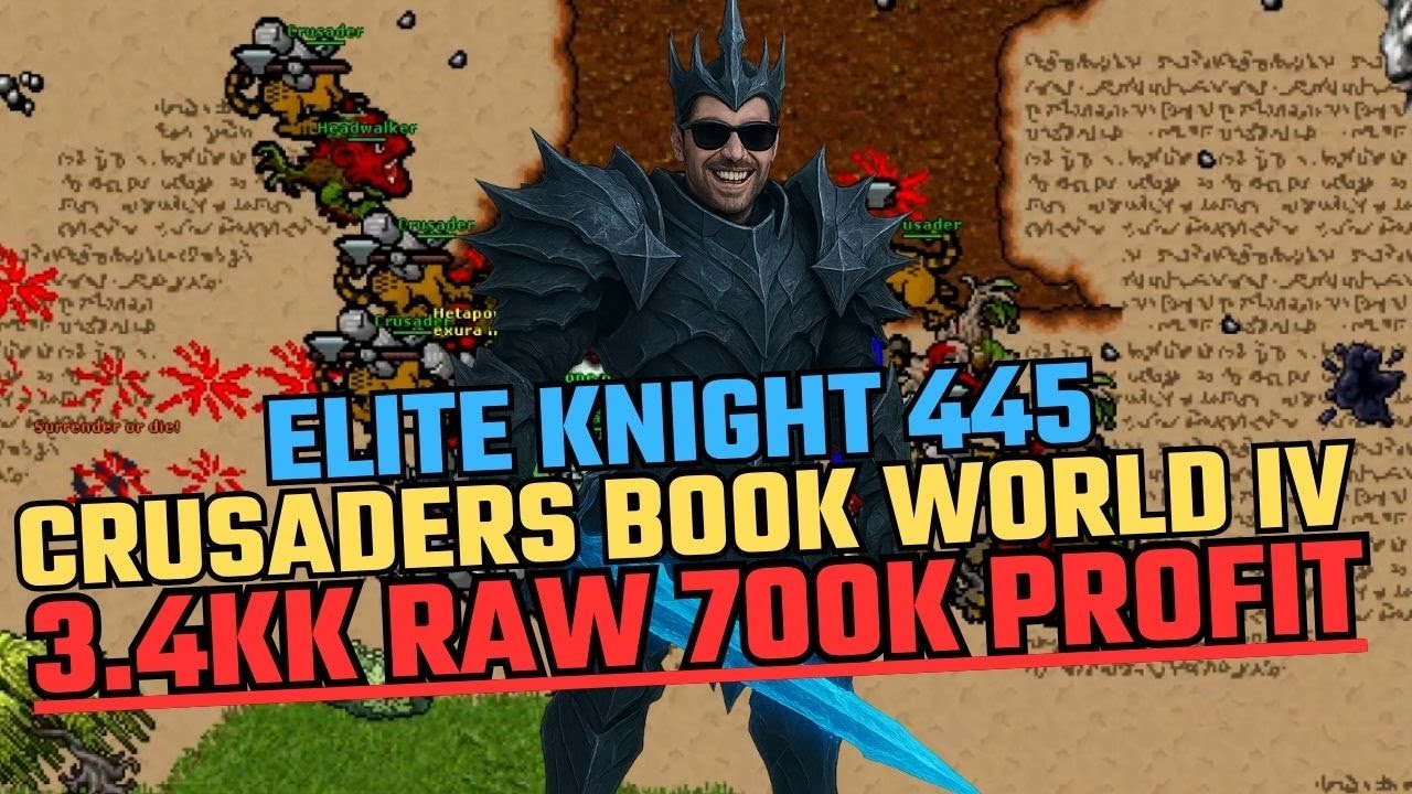 Tibia EK 445 hunt solo nos Crusader - Book World IV - Bestiário - YouTube