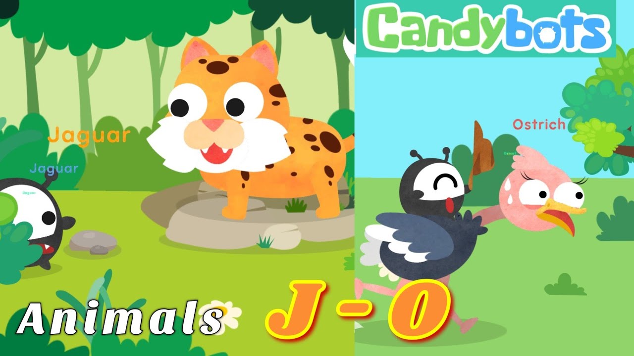CandyBots Alphabet ABC Phonics - Animals | Alphabet Tracing and Spelling | Part 3 - YouTube