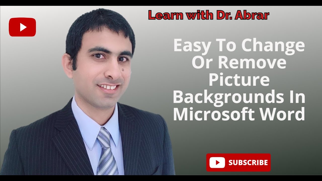 Easy to Change or Remove Picture Backgrounds in Microsoft Word - YouTube