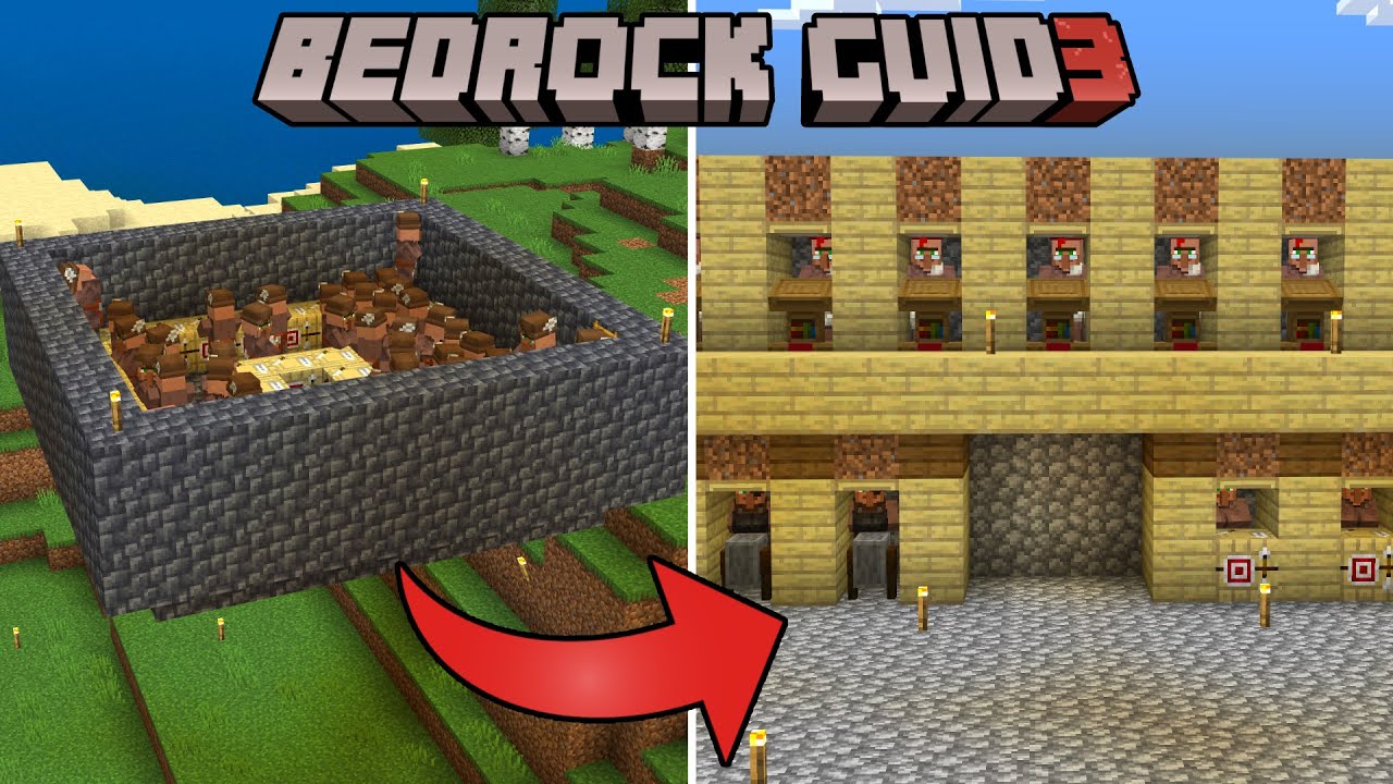 HUGE Trading Hall Guide | Bedrock Guide S3 EP14 | Minecraft - YouTube