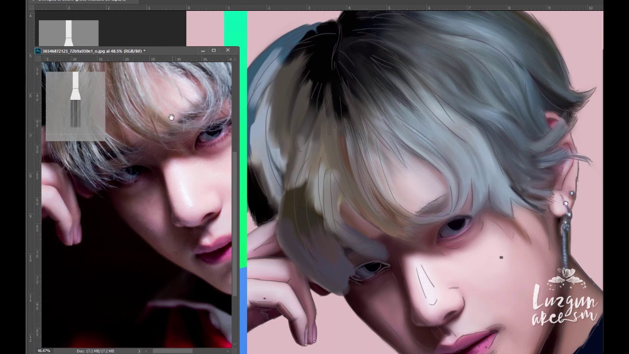 [FANART BTS] Speed Painting Digital - V by luzgunarce_sm - YouTube