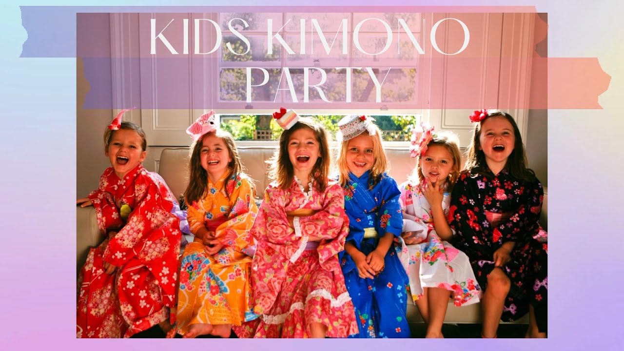 Gorgeous and fun Kids / Children's Japanese Kimono party - YouTube