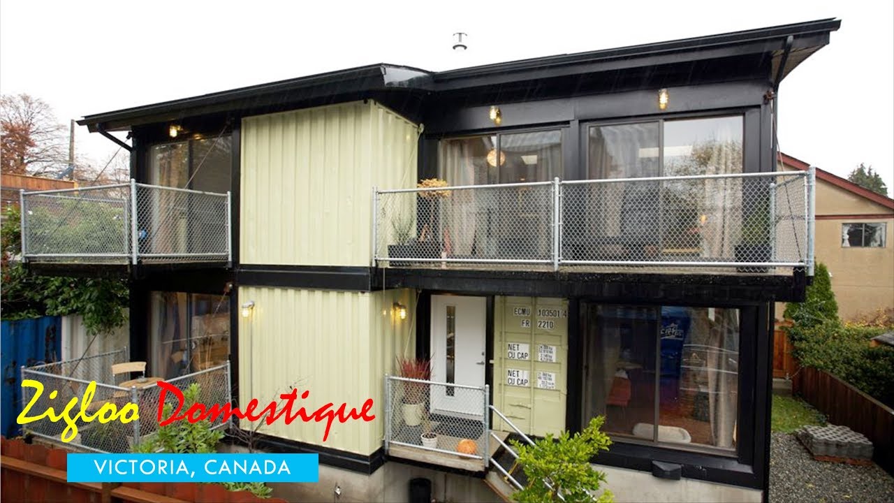 Zigloo Domestique Shipping Container House- Victoria, Canada - YouTube