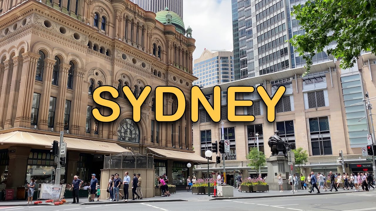 Sydney Australia Walking Tour - QVB Town Hall - YouTube