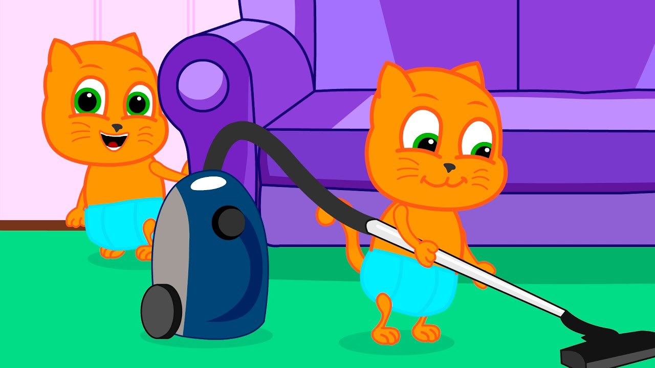 Cats Family in English - Twin Brother Cartoon for Kids - YouTube