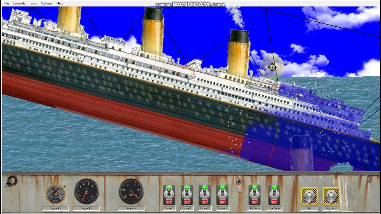 RMS Titanic Sinking Like HMHS Britannic | Floating Sandbox - YouTube