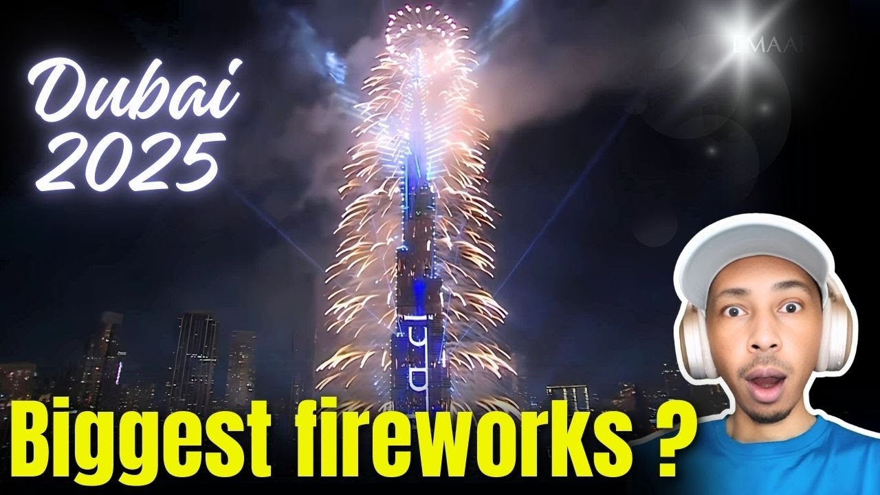 REACTION to Dubai fireworks at Burj Khalifa 2025: The most expensive fireworks? - YouTube