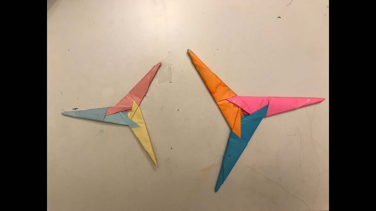 Origami Three Point Ninja Star (Jeremy Shafer) - YouTube