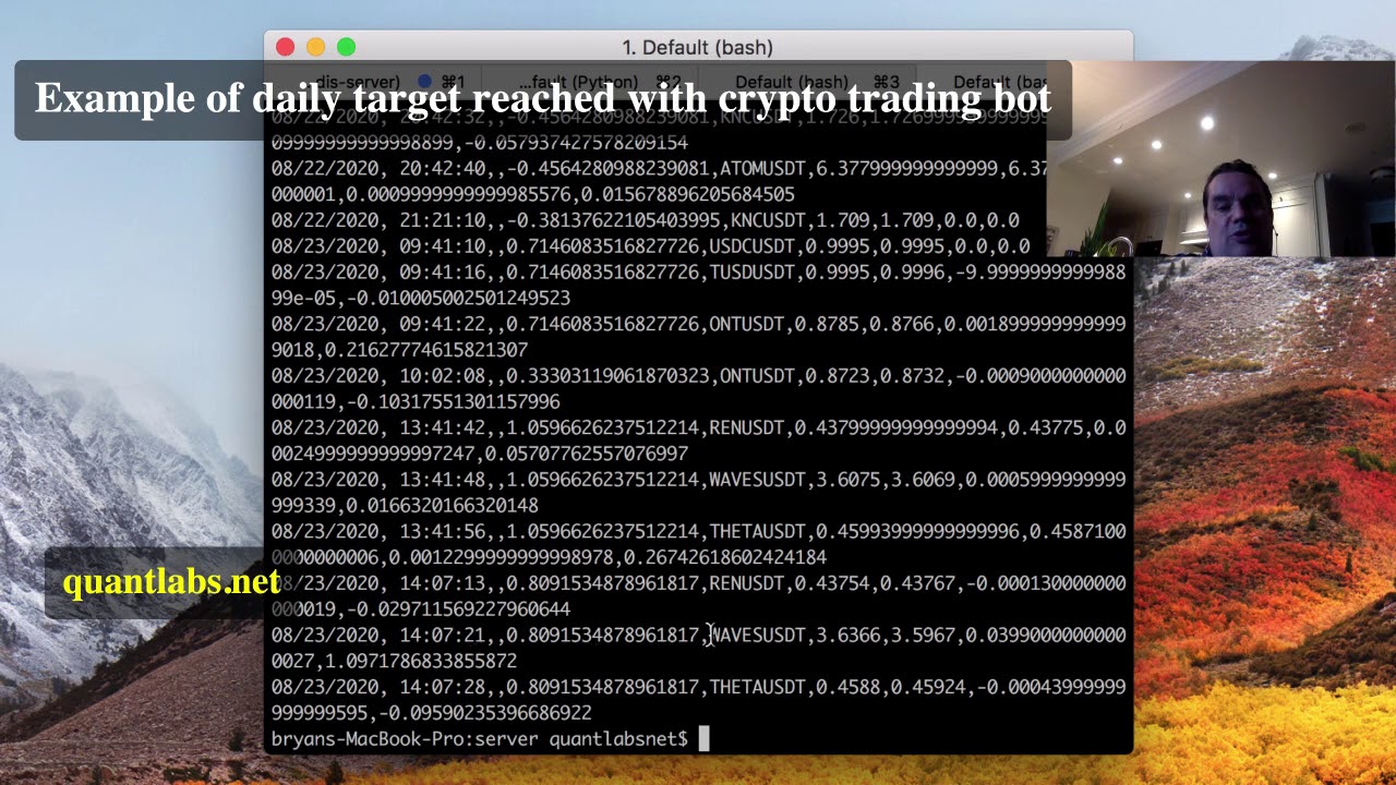 Example of daily target reached with crypto trading bot - YouTube