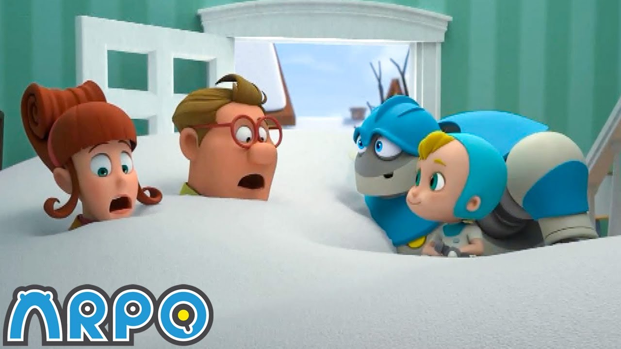 Snow EVERYWHERE! | ARPO the Robot | Funny Cartoons For Kids ...