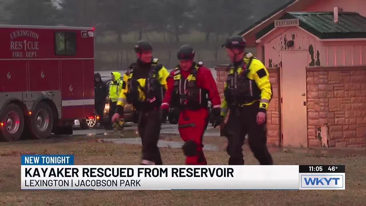 One person rescued from Lexington reservoir - YouTube