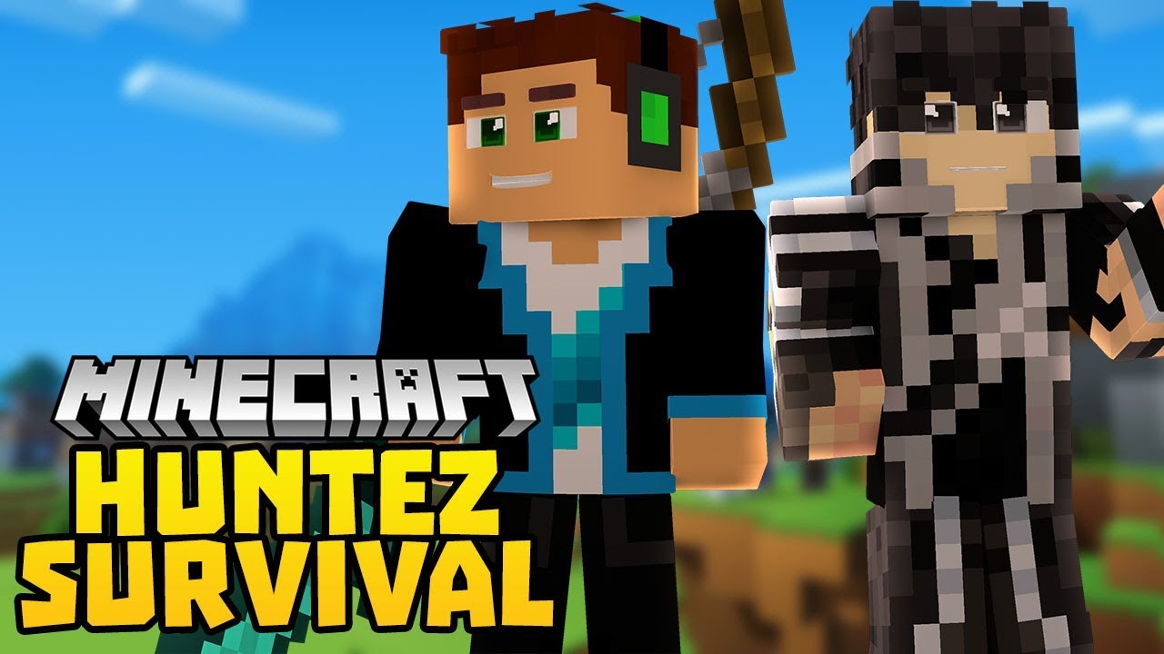 SURVIVAL JAKIEGO NIE BYŁO! 🤩 | MINECRAFT HUNTEZ SURVIVAL #01 | HUNTER ...