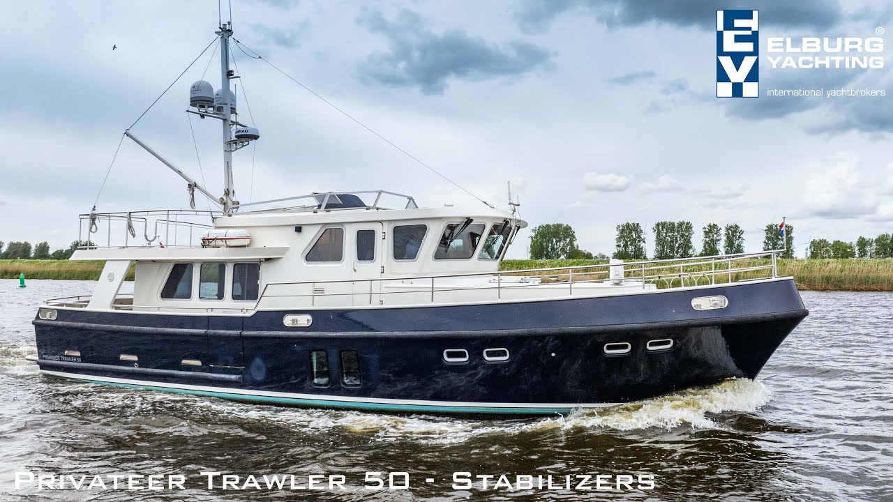 Privateer Trawler 50 - Stabilizers - YouTube
