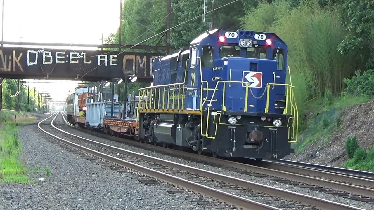 20190612 June 12 2019 SEPTA wire train CSX Q300 Amtrak Northeast Corridor NEC Eddington Station ...