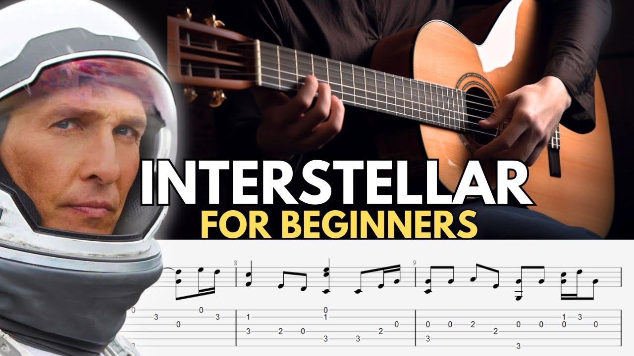 Interstellar Theme Easy Fingerstyle Tab For Beginners - YouTube