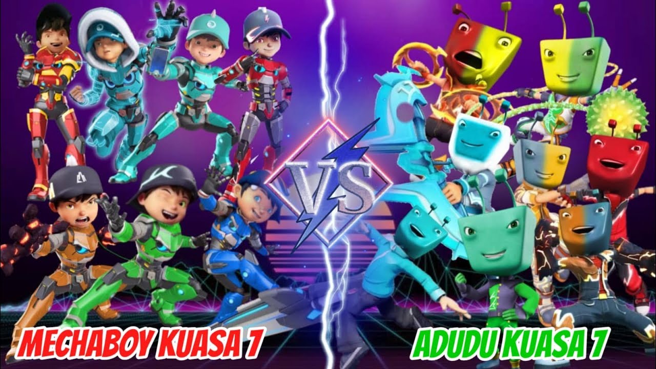 Mechaboy VS Adudu Elemental [Boboiboy Galaxy 7 Kuasa Elemental] - YouTube