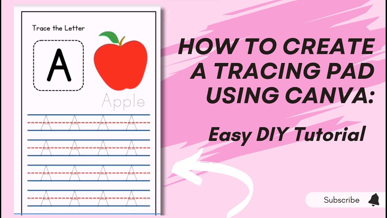 How to Create a Tracing Worksheet Using Canva: Easy DIY Tutorial #1 # ...