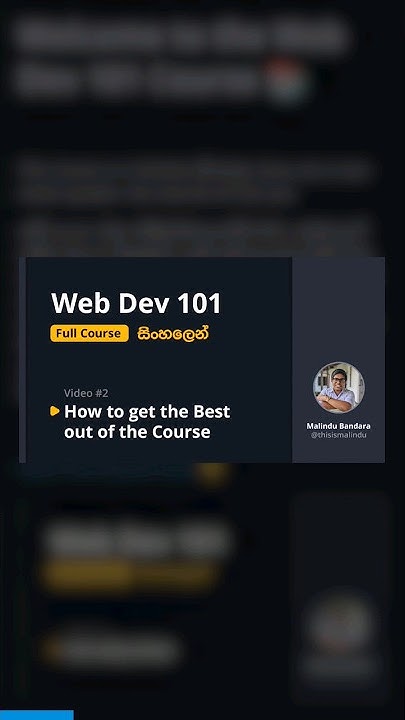 How to get the best out of our WebDev101 Web Development Course #webdev #webdeveloper #html #css ...