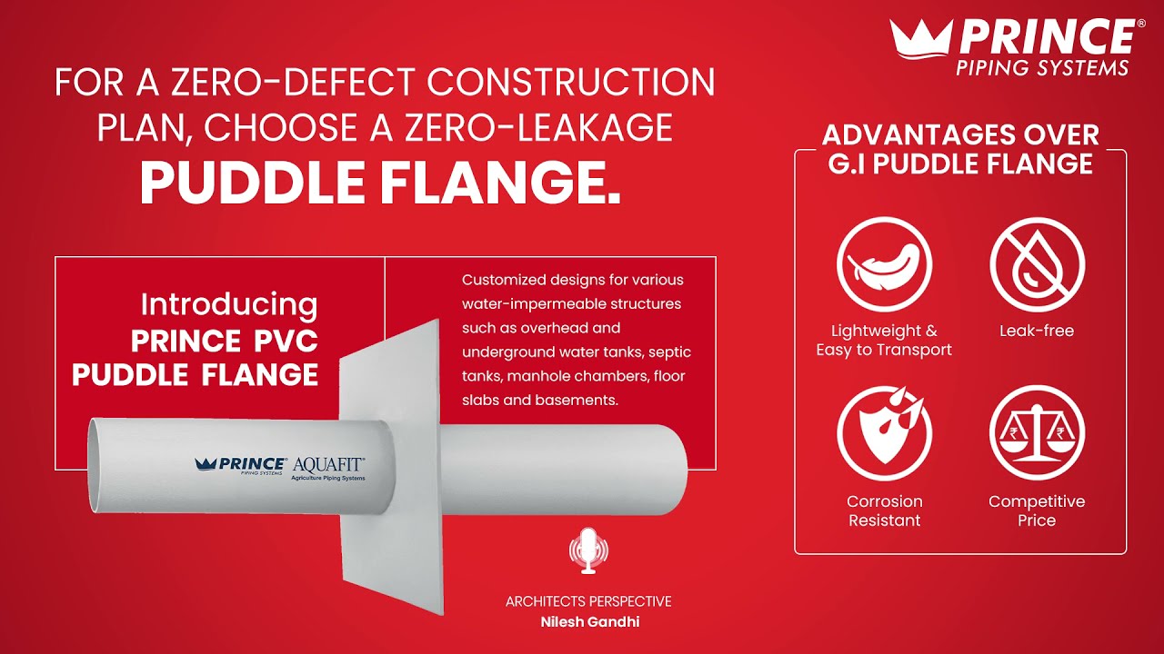 Prince Pipes PVC Puddle Flange - for a Zero Defect Construction ...