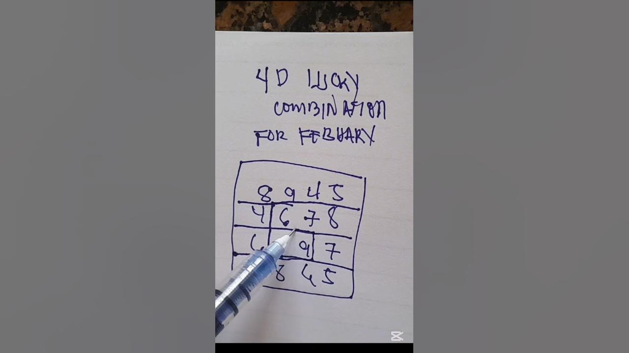 4d LUCKY NUMBER COMBINATION FOR FEBRUARY - YouTube