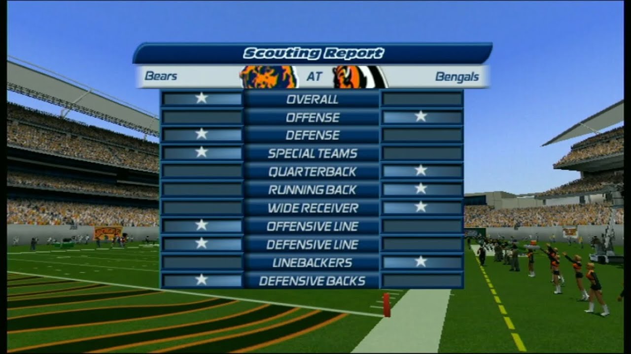 31 Team Season 01 Week 07 Bengals vs Bears Madden 2002 - YouTube