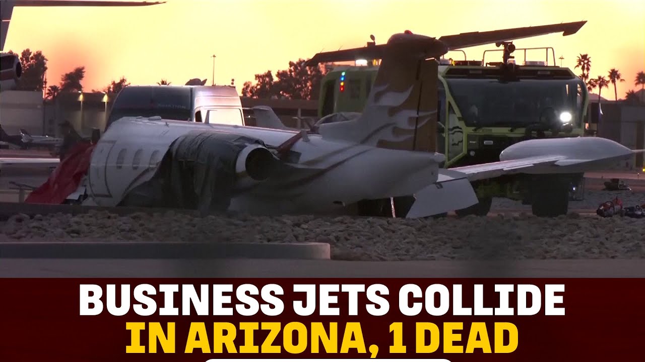 One dead, four injured after business jets collide at Arizona airport ...